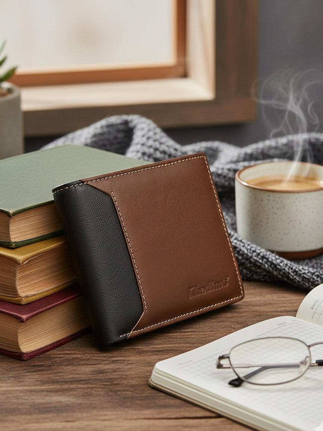 Buy KHADIM Single-Fold Leather Wallet with Detachable Card Sleeve for ...